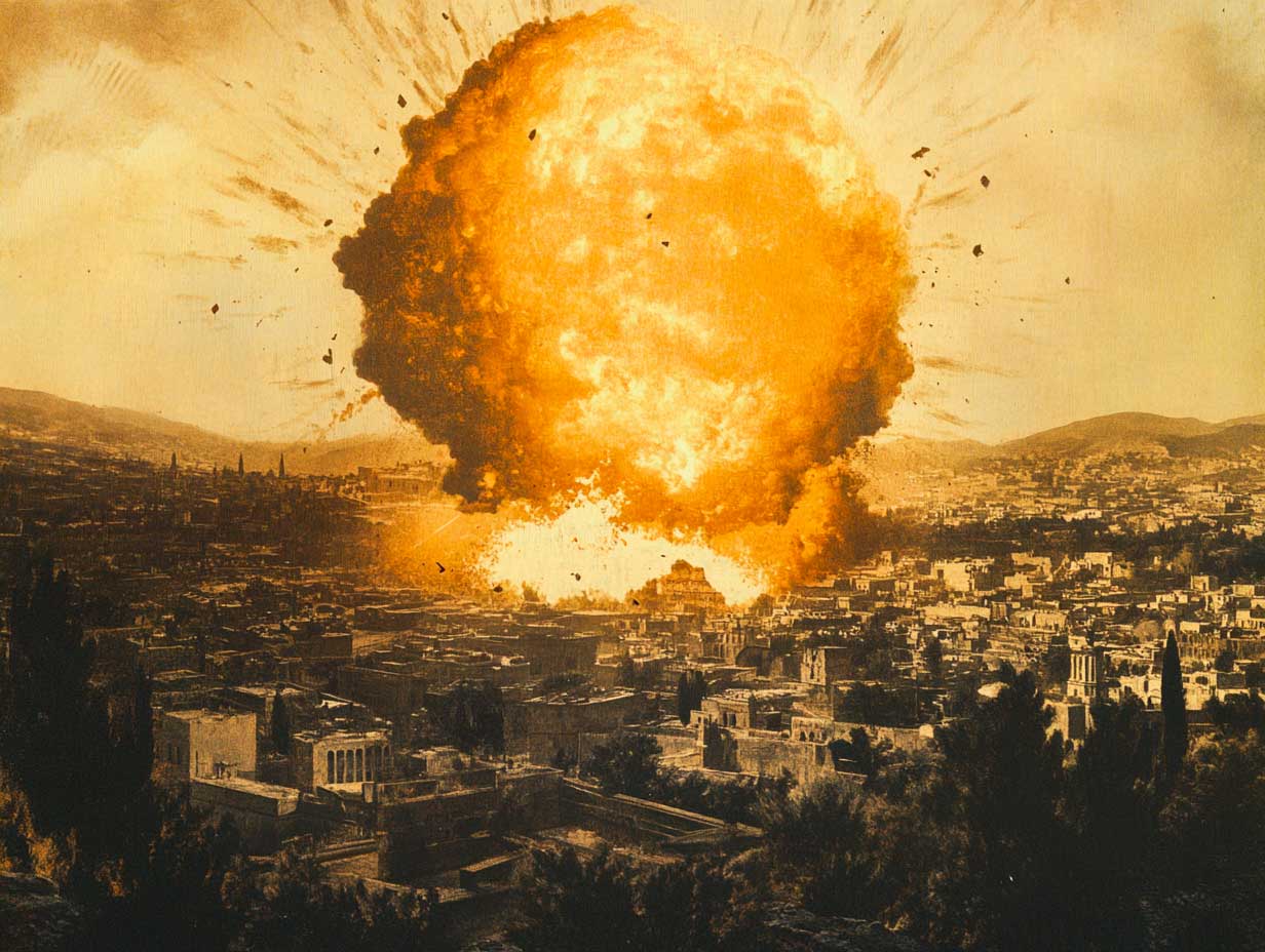 How do bombs explode? In the air or on the ground.