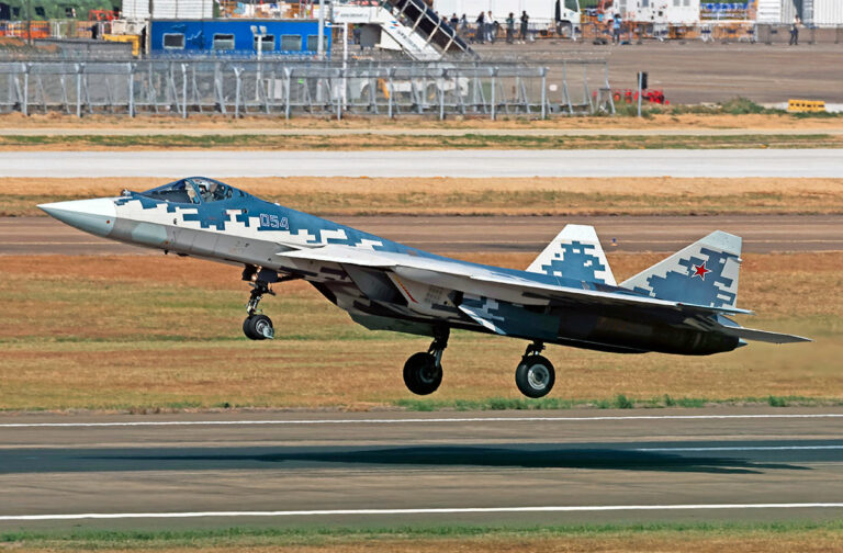 The maneuverable power of the Su-57: lift-nose, canards, asymmetric thrust